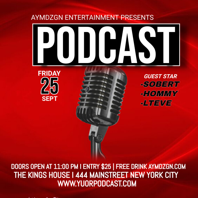 PODCAST TALK SHOW poster Template | PosterMyWall