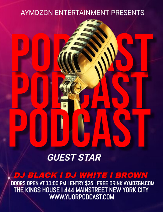 Copy of PODCAST TALK SHOW poster | PosterMyWall