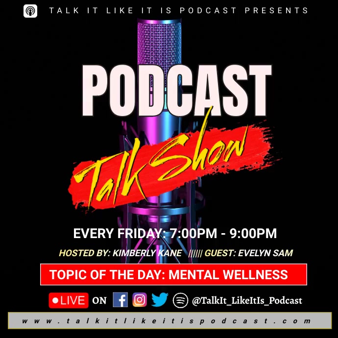 podcast talk show poster template | PosterMyWall