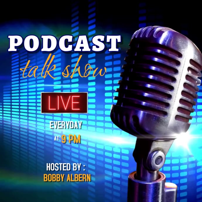 Plantilla de Podcast Talk Show Template | PosterMyWall