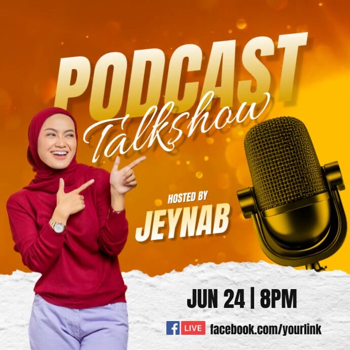 Plantilla de Podcast Talkshow Cover Art | PosterMyWall