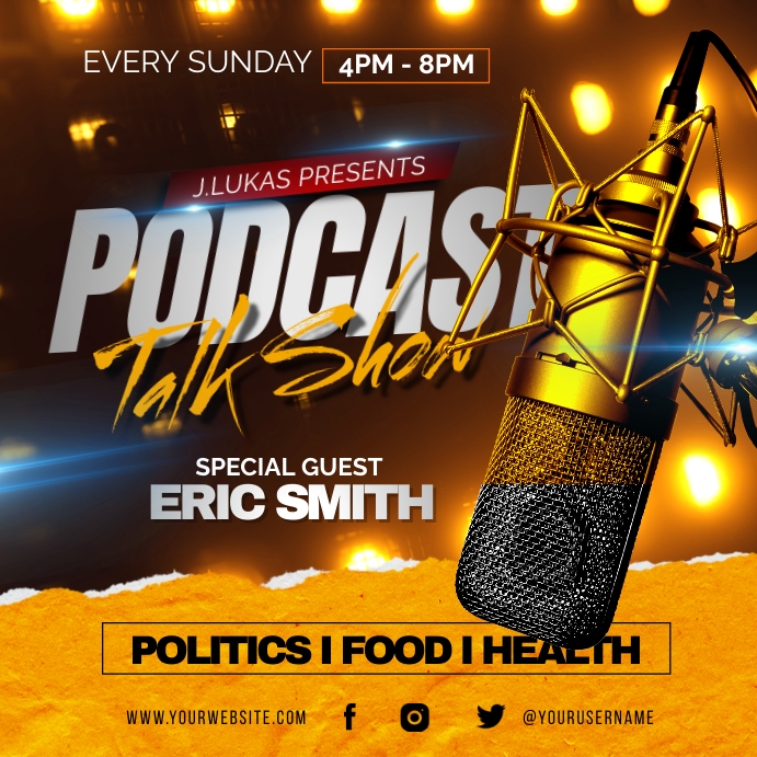 podcast talkshow Template | PosterMyWall