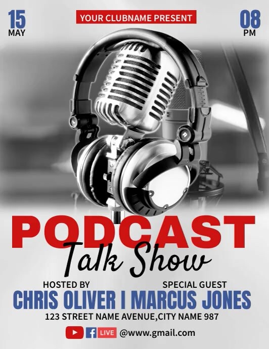 Podcast Template Ads | PosterMyWall