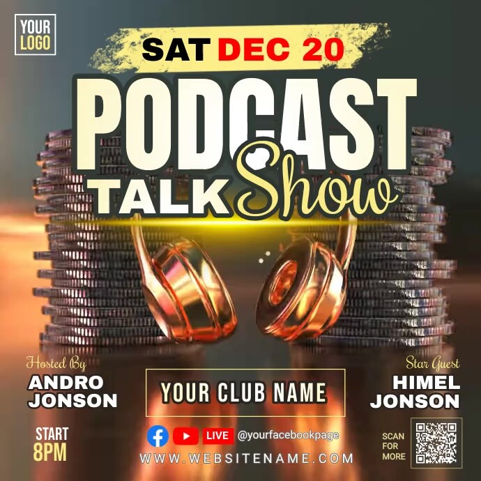 Podcast Template | PosterMyWall