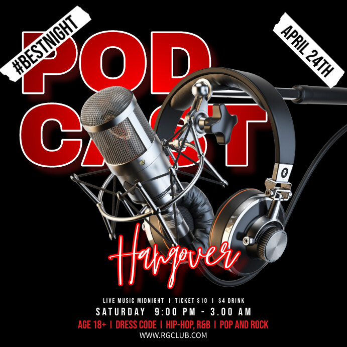 Copy of Podcast Template Flyers | PosterMyWall