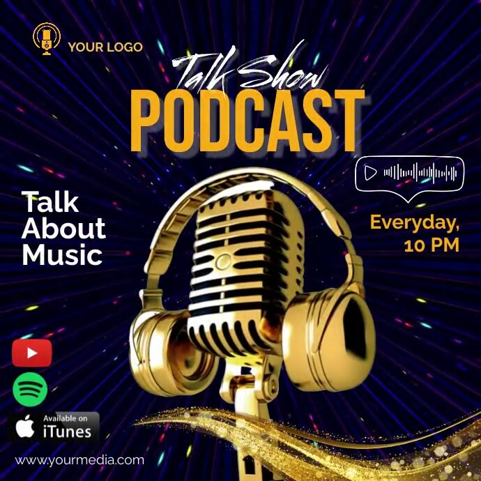 Podcast video Template | PosterMyWall