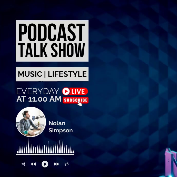 PODCAST video Template | PosterMyWall