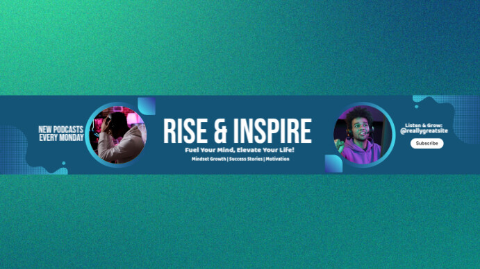 podcast youtube banner podcast channel art Template | PosterMyWall