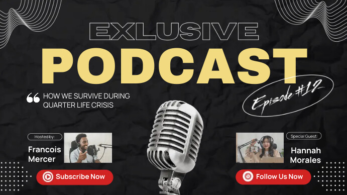 Podcast YouTube Thumbnail Template | PosterMyWall