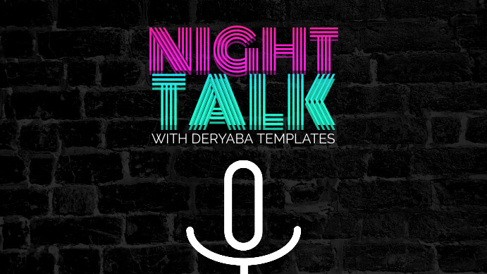 Copy of Podcast Youtube Thumbnail Neon Wall Brick | PosterMyWall