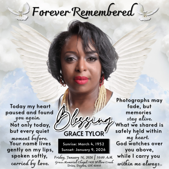 Plantilla de Poem Funeral Flyer Memorial Flyer | PosterMyWall