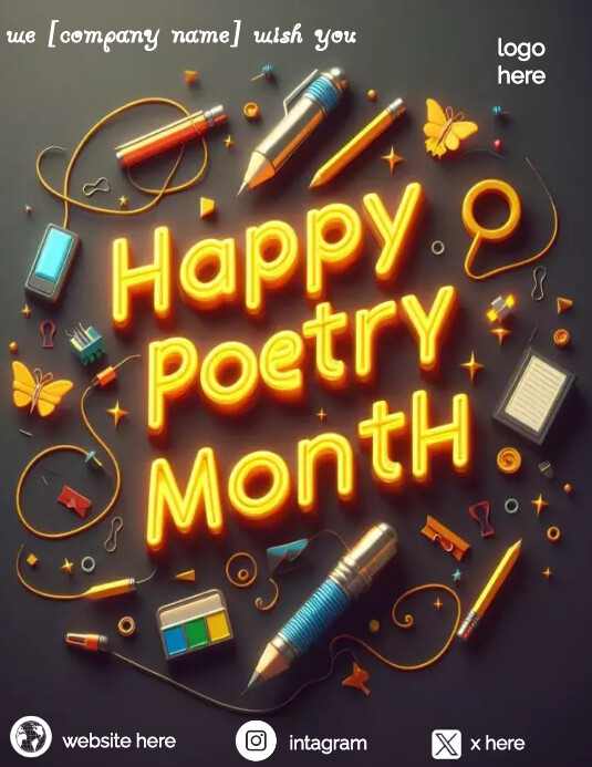 Modèle Poetry month | PosterMyWall