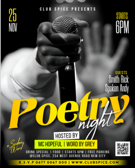 Copy of Poetry Night Spoken Word Live Stage Performance Poem Reading ...