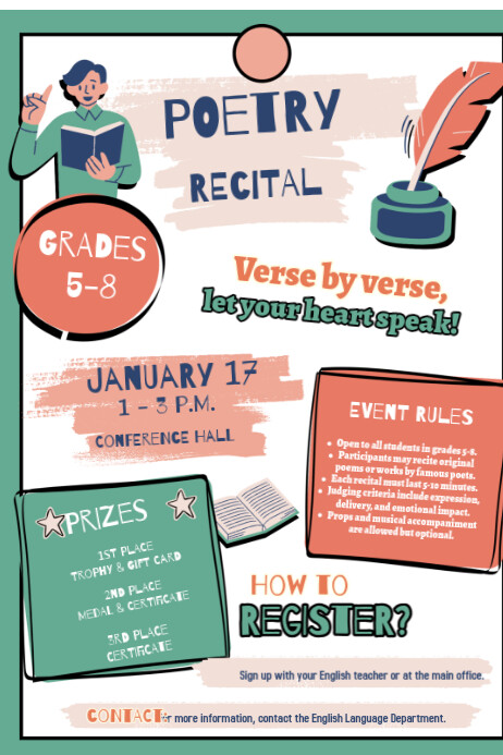 Copy of poetry recital | PosterMyWall