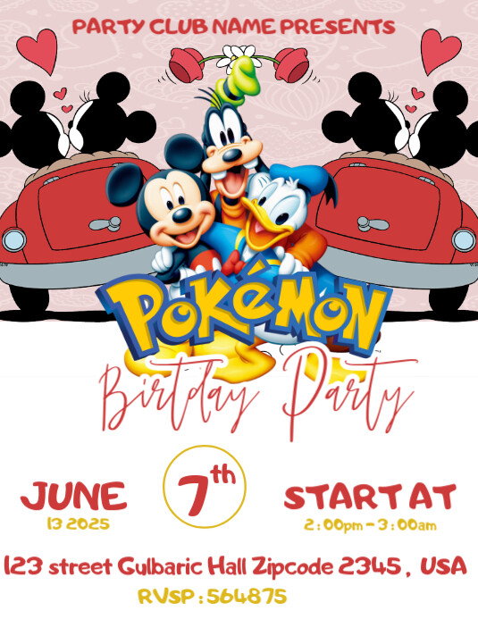 Pokemon Birthday Invitation Template | PosterMyWall