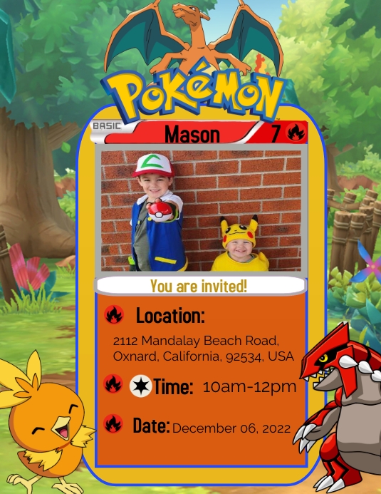 Pokemon Template | PosterMyWall