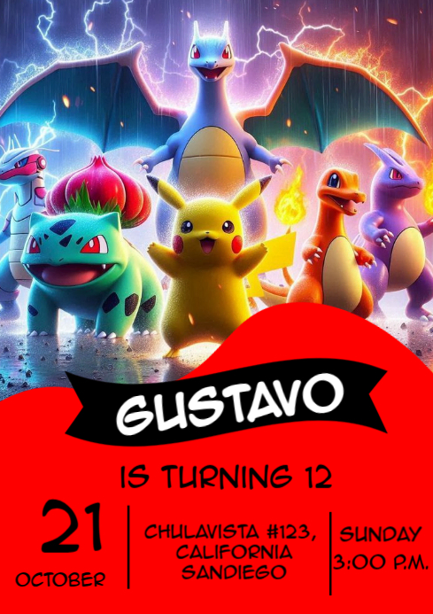 pokemon Template | PosterMyWall