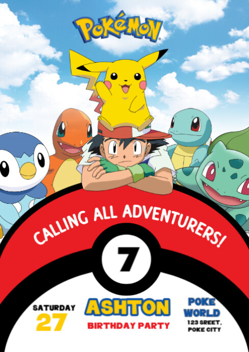 Pokemon Template | PosterMyWall