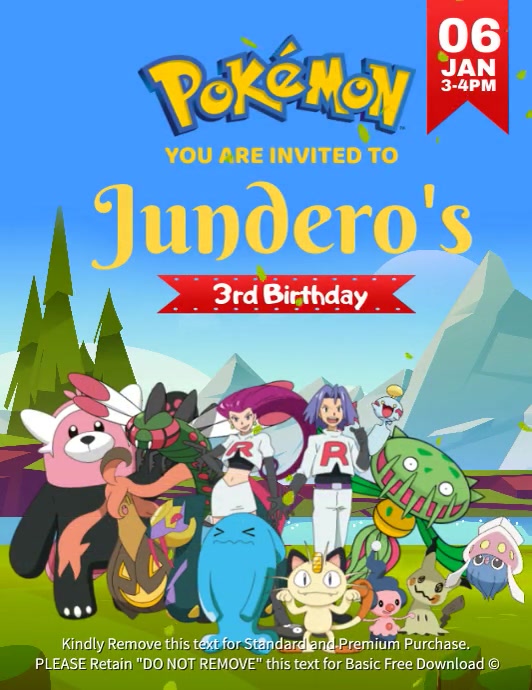 Pokemon Template | PosterMyWall