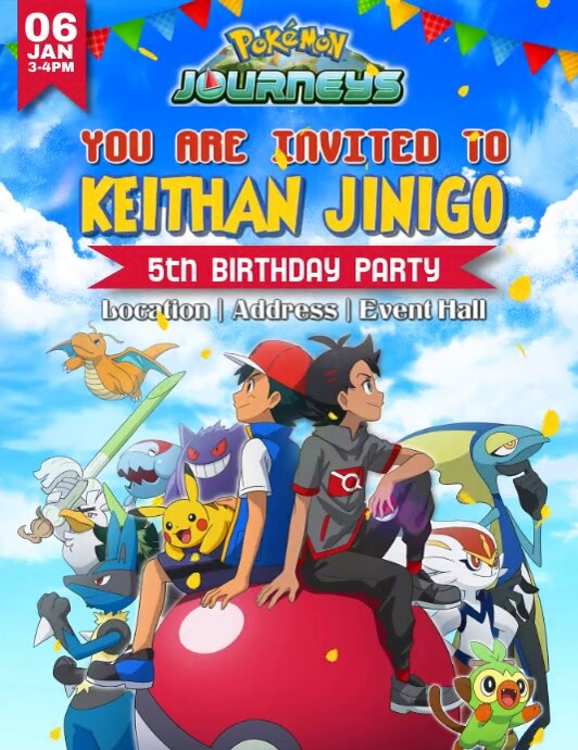 Pokemon Journeys Template | PosterMyWall