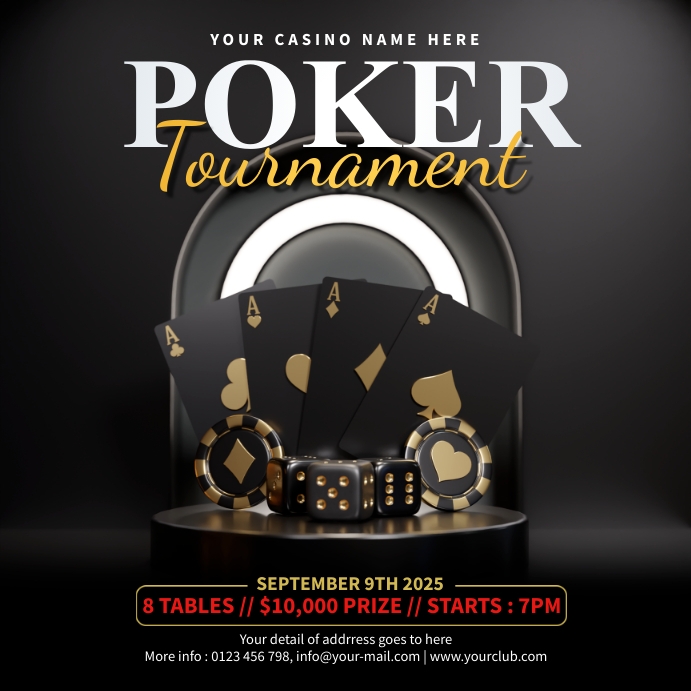 Poker Game Tournament Template | PosterMyWall