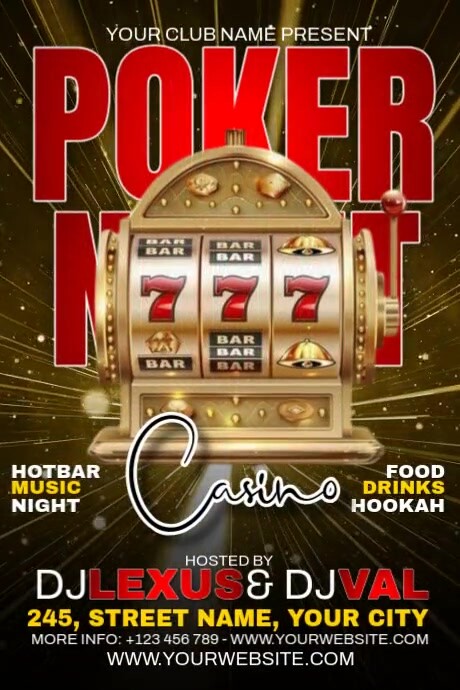 Poker Night Casino Template | PosterMyWall