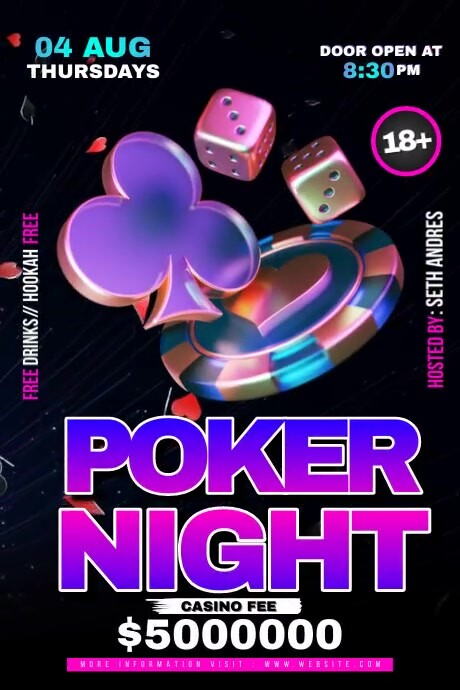 Poker Night Celebration Template | PosterMyWall