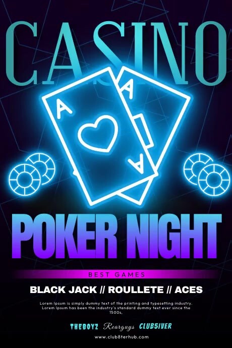 Poker Night เทมเพลต | PosterMyWall