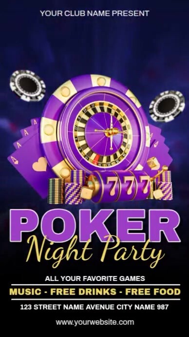 Poker Night Party Ads Templat | PosterMyWall