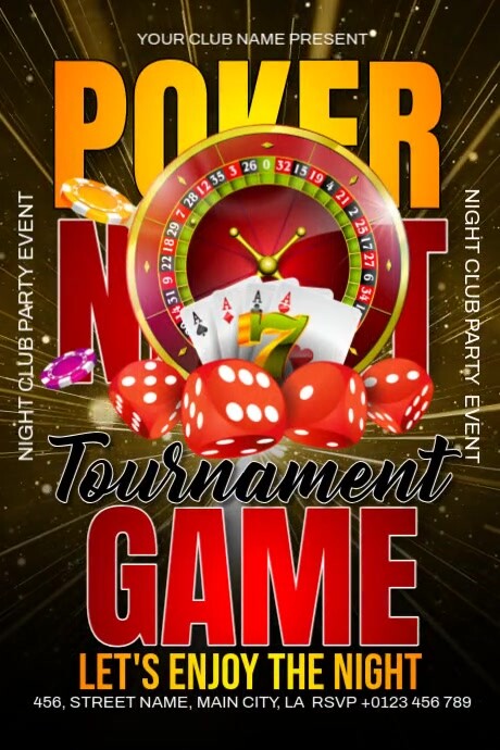 Plantilla de Poker Night Tournament | PosterMyWall