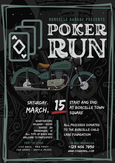 Poker Run Flyer Template | PosterMyWall