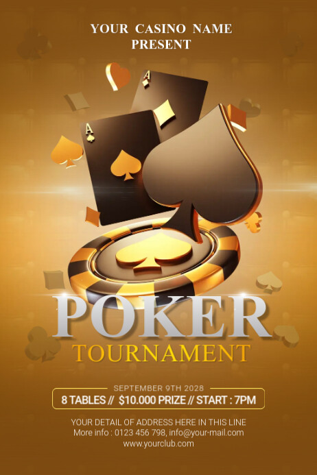 Poker Tournament Flyer or Poster Template | PosterMyWall