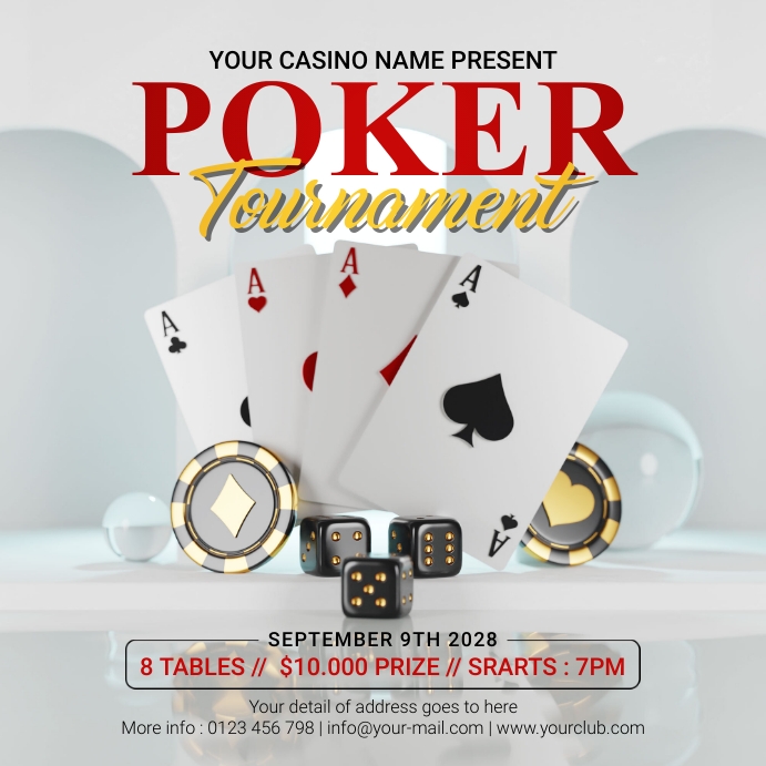 Poker Tournament Social Media Post Template | PosterMyWall