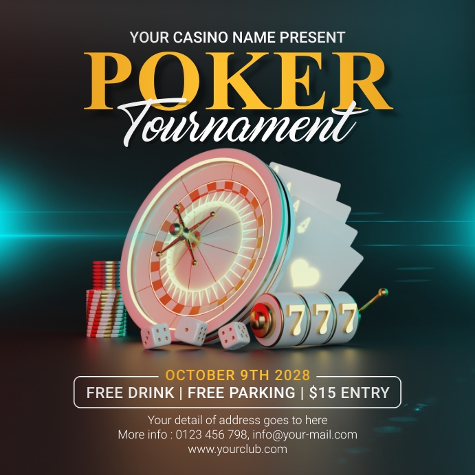 Poker Tournament Social Media Post Template | PosterMyWall