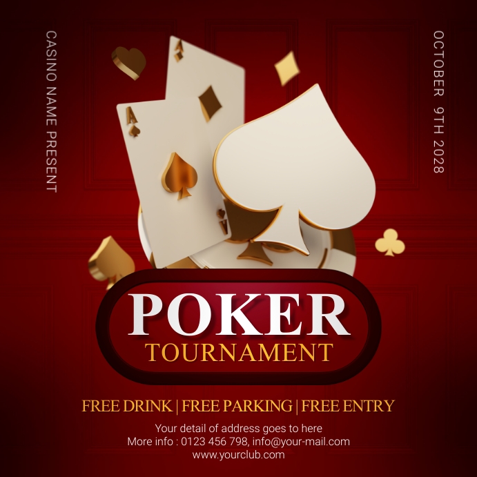 Poker Tournament Social Media Post Template | PosterMyWall