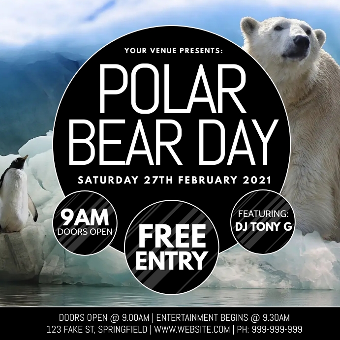 Copy of Polar Bear Day Poster | PosterMyWall
