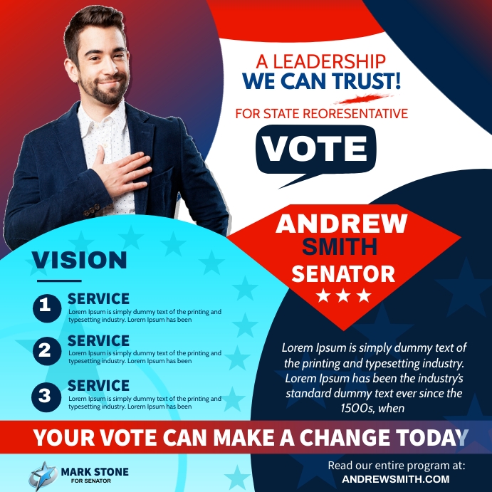 political campaign flyer Template | PosterMyWall