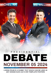 Political debate flyer template | PosterMyWall