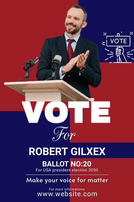 Political Election Banner Template | PosterMyWall