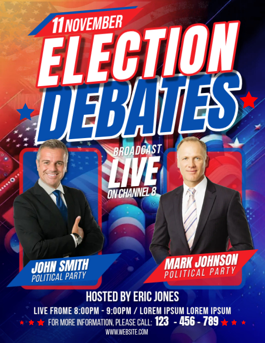 Political Election Debate Template | PosterMyWall