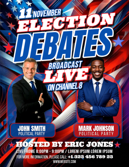 Political Election Debate Vote Template | PosterMyWall