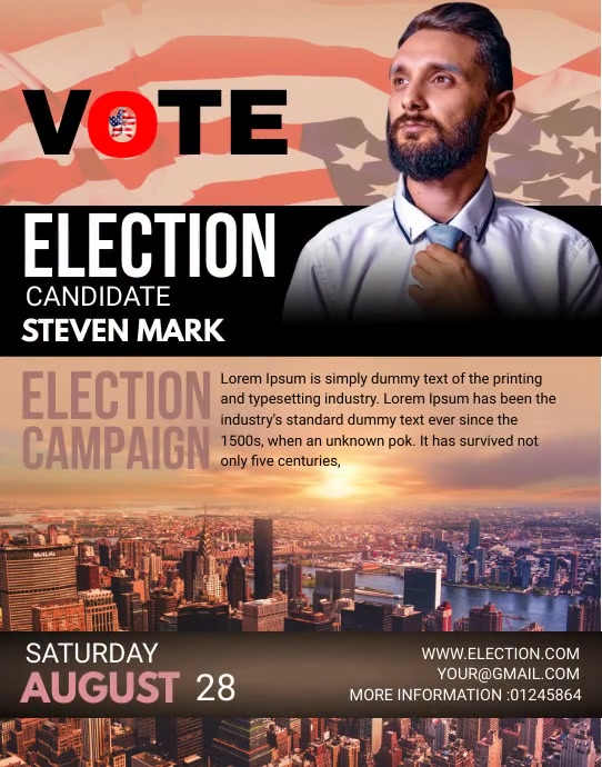 Political Election Flyer Template | PosterMyWall