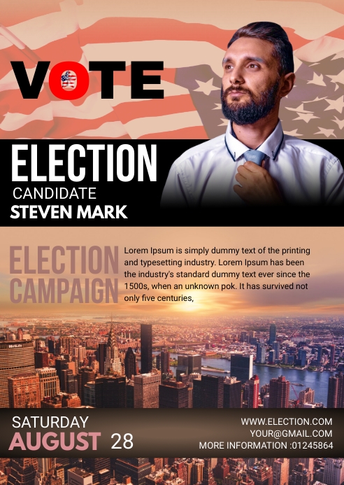 Political Election Flyer Template | PosterMyWall