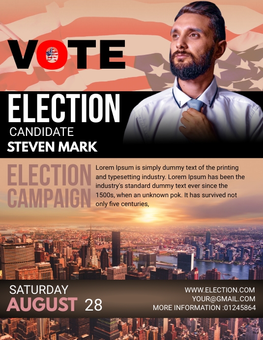 Political Election Flyer Template | PosterMyWall