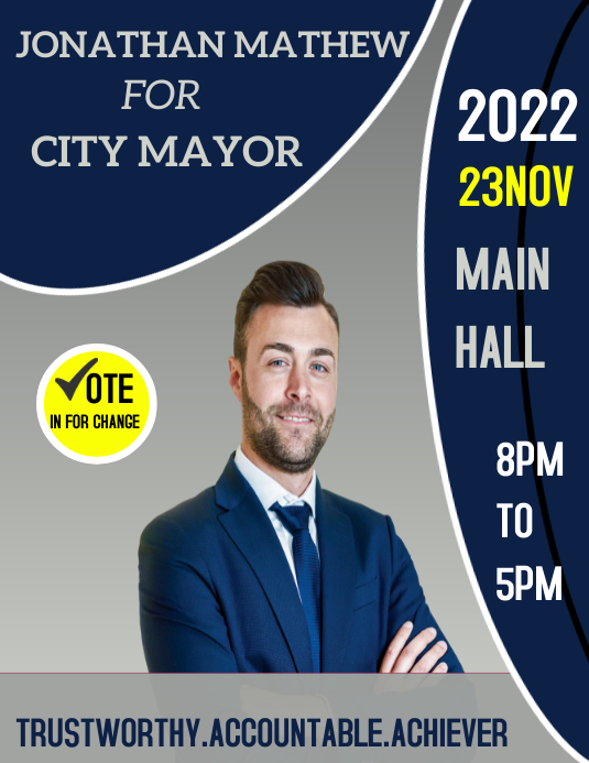 POLITICAL POSTER Template | PosterMyWall