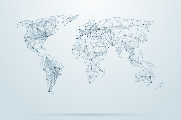 Poly world map infographics design poster Template | PosterMyWall