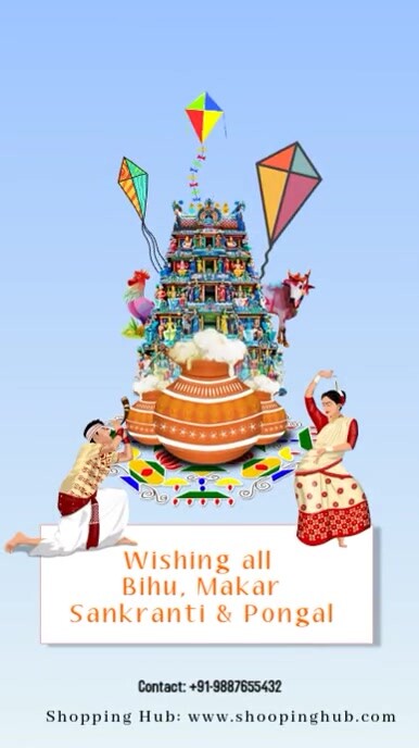 PONGAL-MAKAR SANKRANTI-BIHU Template | PosterMyWall