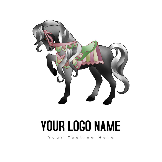 Plantilla de Pony Drawing Horse Blog Logo | PosterMyWall