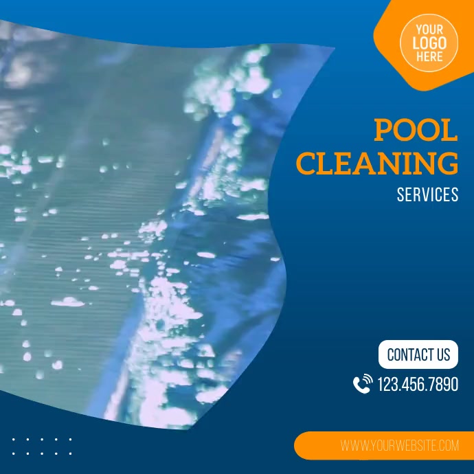 Pool Cleaning Services Video Ad Template | PosterMyWall