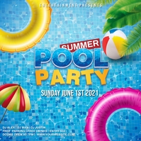 Summer Pool Party Instagram Template | PosterMyWall